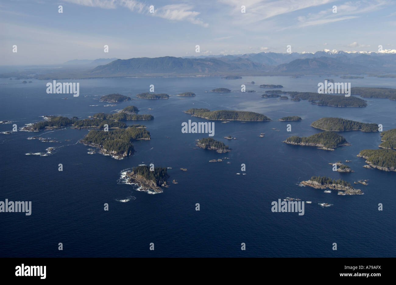 Aerial Photo of the Broken Group Islands Pacific Rim National Park BC ...
