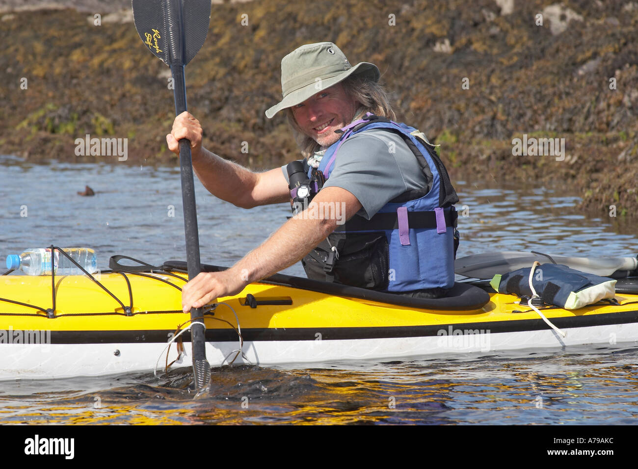 Nick Addey Sea Kayaking instructor Stock Photo - Alamy