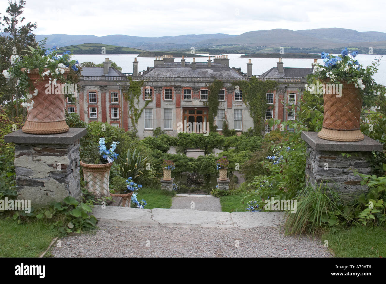 Rear elevation of Bantry House with gardens Stock Photo - Alamy