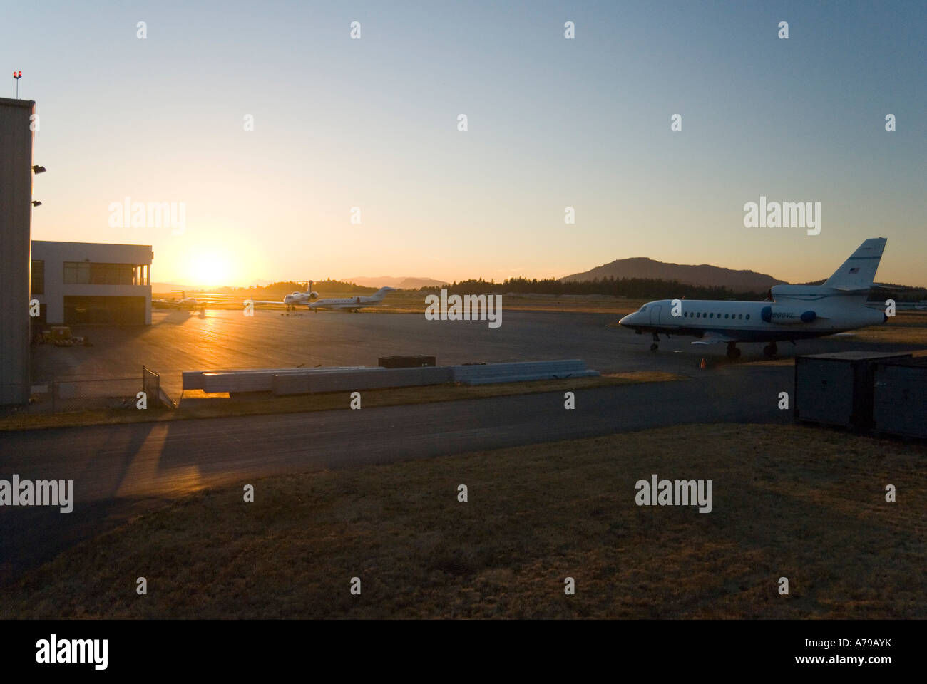 Aerial Image of Victoria International Airport Stock Photo - Alamy