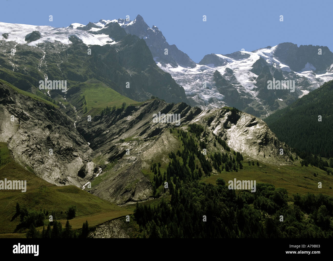 franced alps provence view from the summit of the col du galibier ...