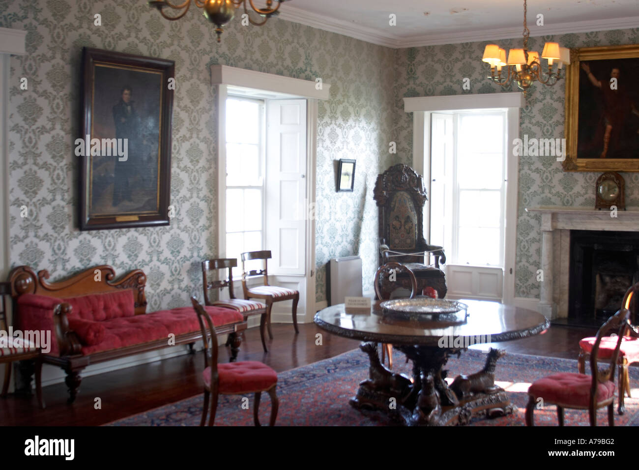 Drawing or sitting room in Derrynane House home of Daniel O Connell The ...