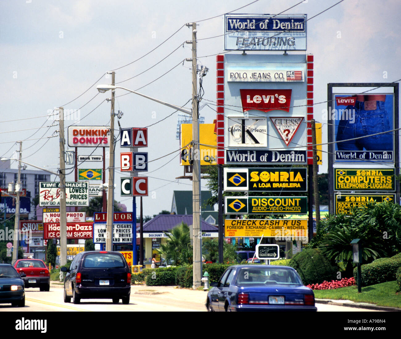 Florida Shopping Malls Strip United States USA Stock Photo - Alamy