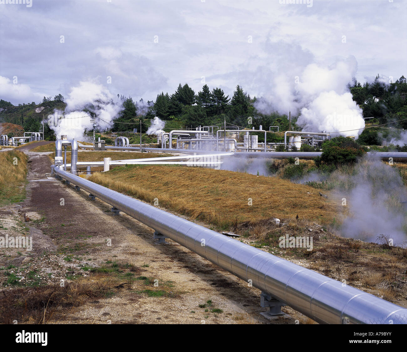 Wairakei geothermal power station North Island New Zealand Stock Photo ...