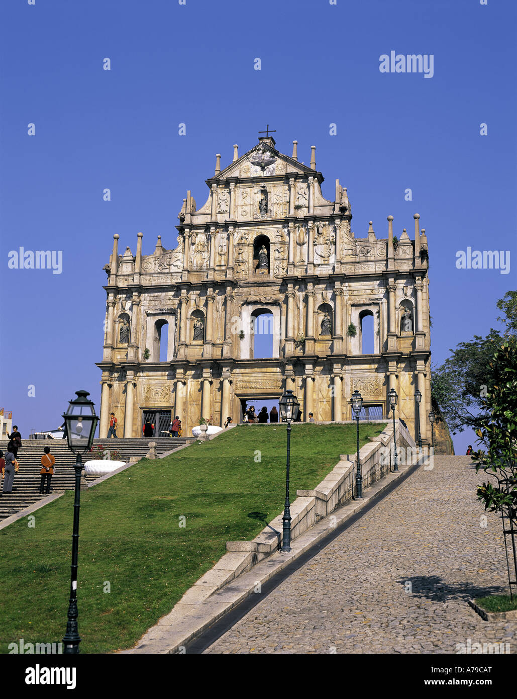 Facade of St. Pauls Cathedral Macau China Stock Photo - Alamy