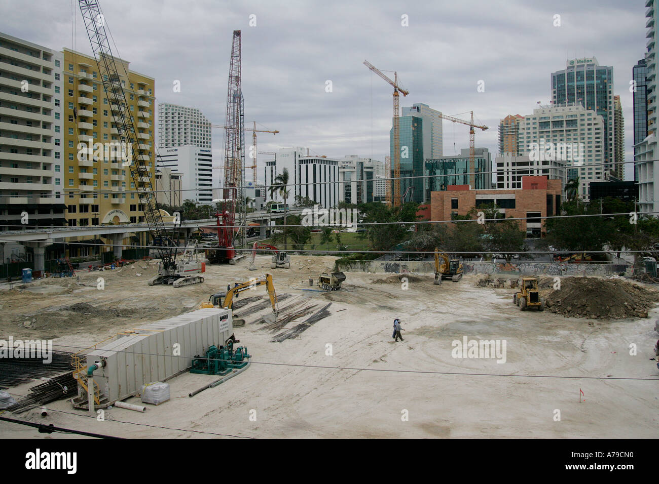 Miami Downtown South Sunshine State Florida USA modern office block ...