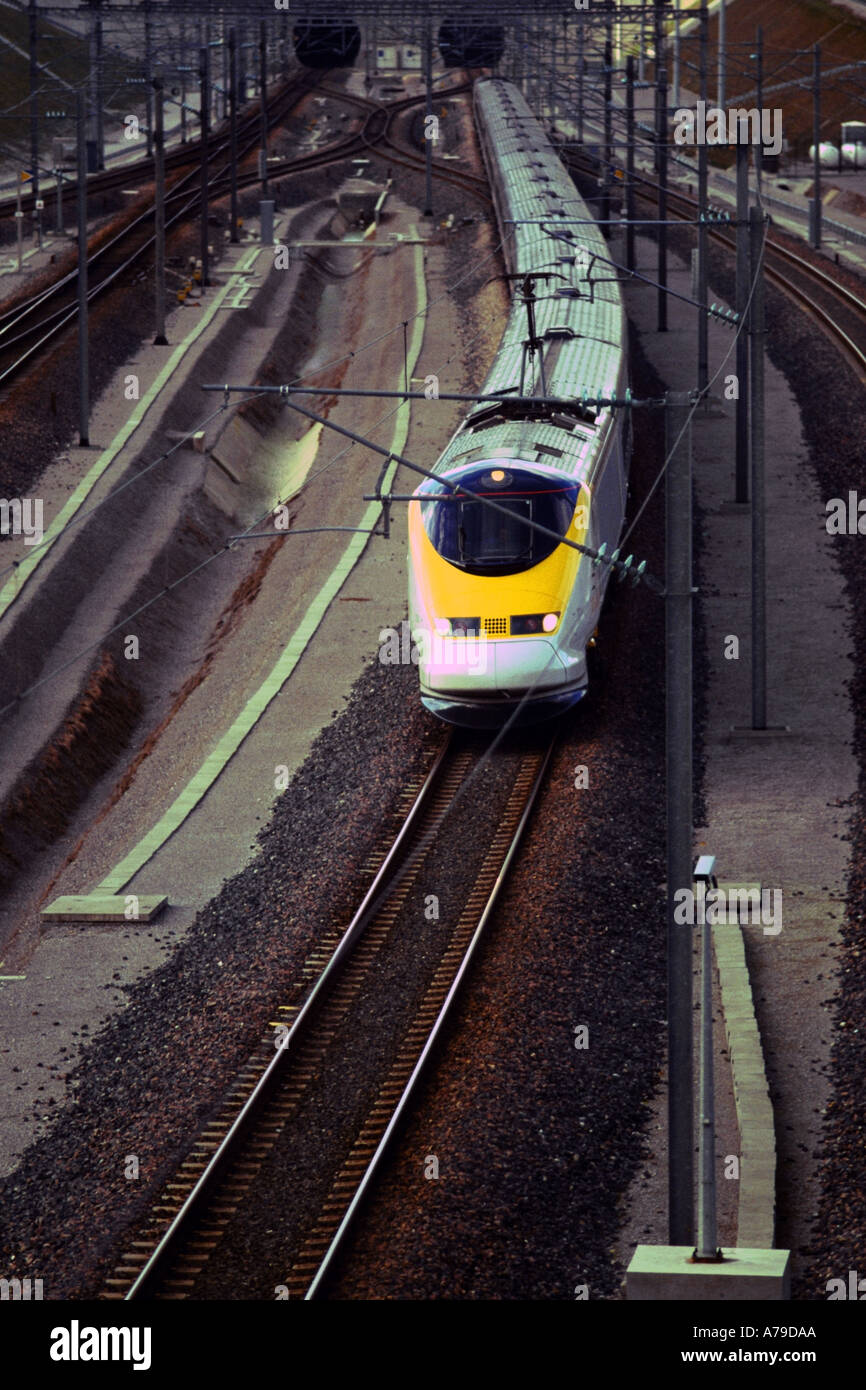 france channel tunnel eurotunnel eurostar train leaving channel tunnel ...
