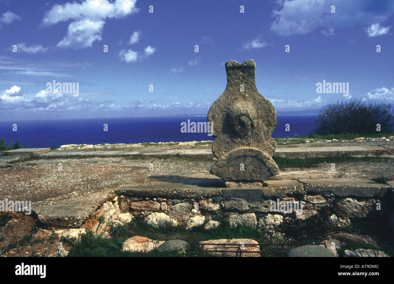 Stele at Vouni ancient ruins North Cyprus Stock Photo - Alamy