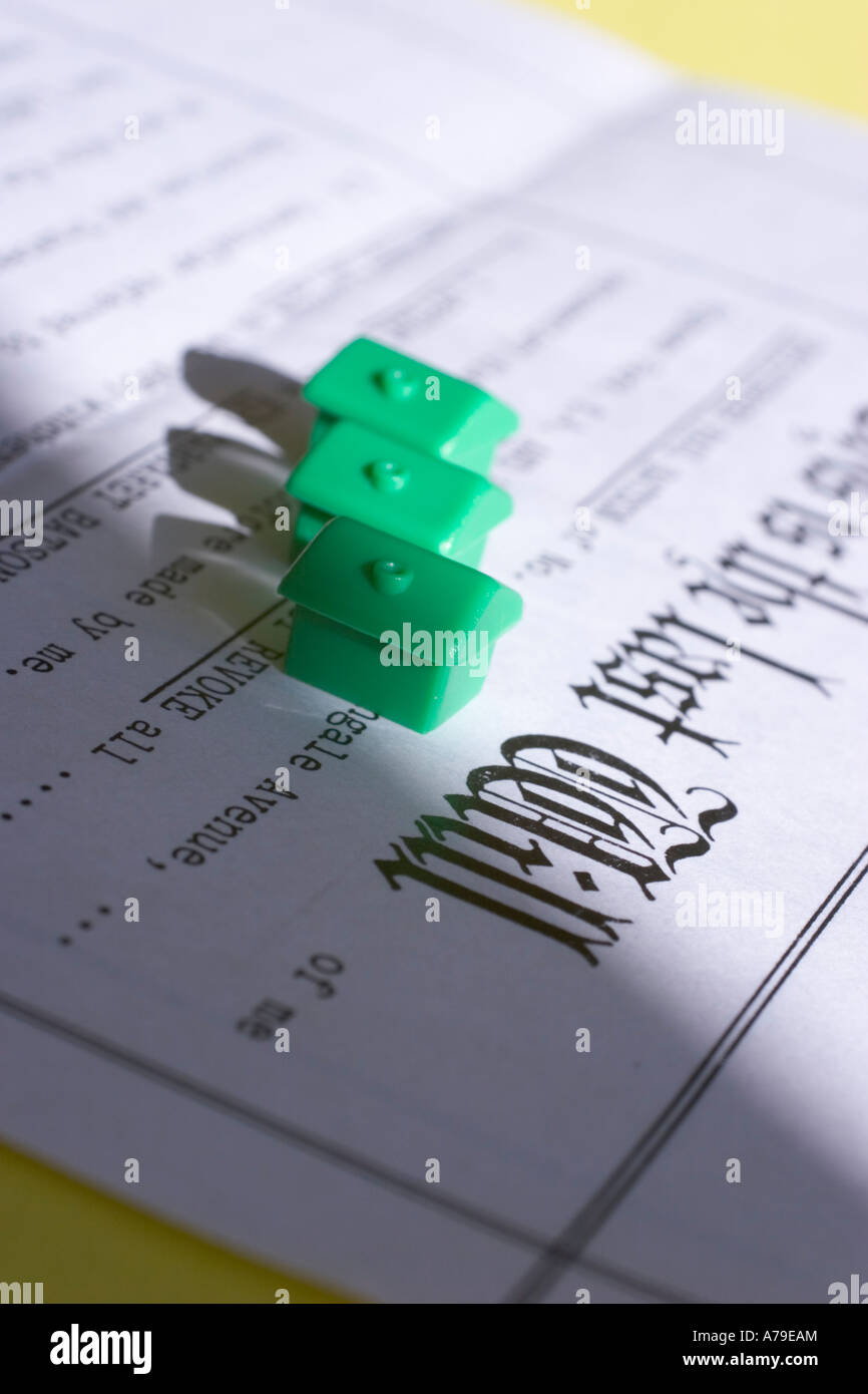 last will and testament and property inheritance Will with monopoly ...