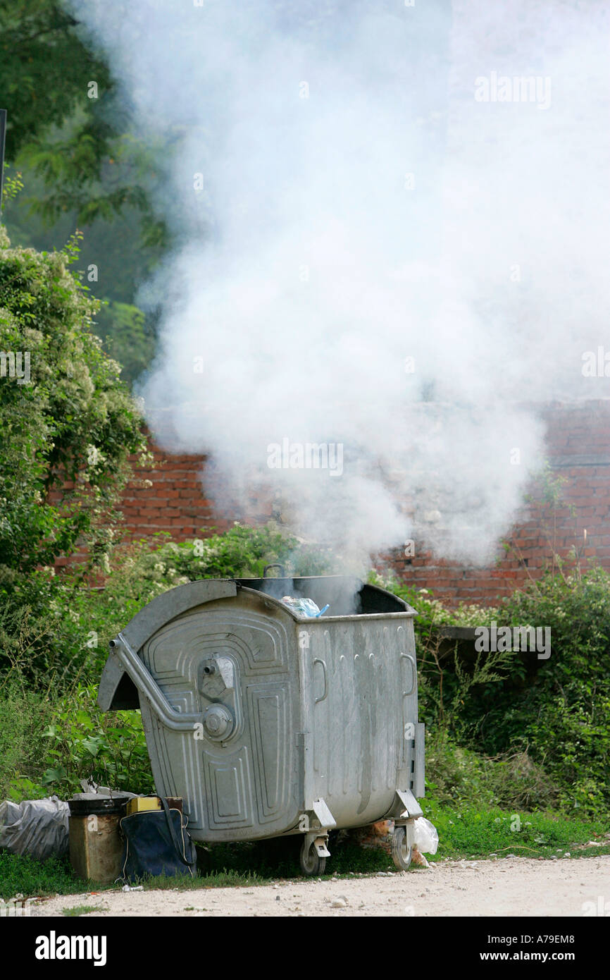Rubbish bin waste throwaway trash bins litter typical rubbish cleaning ...