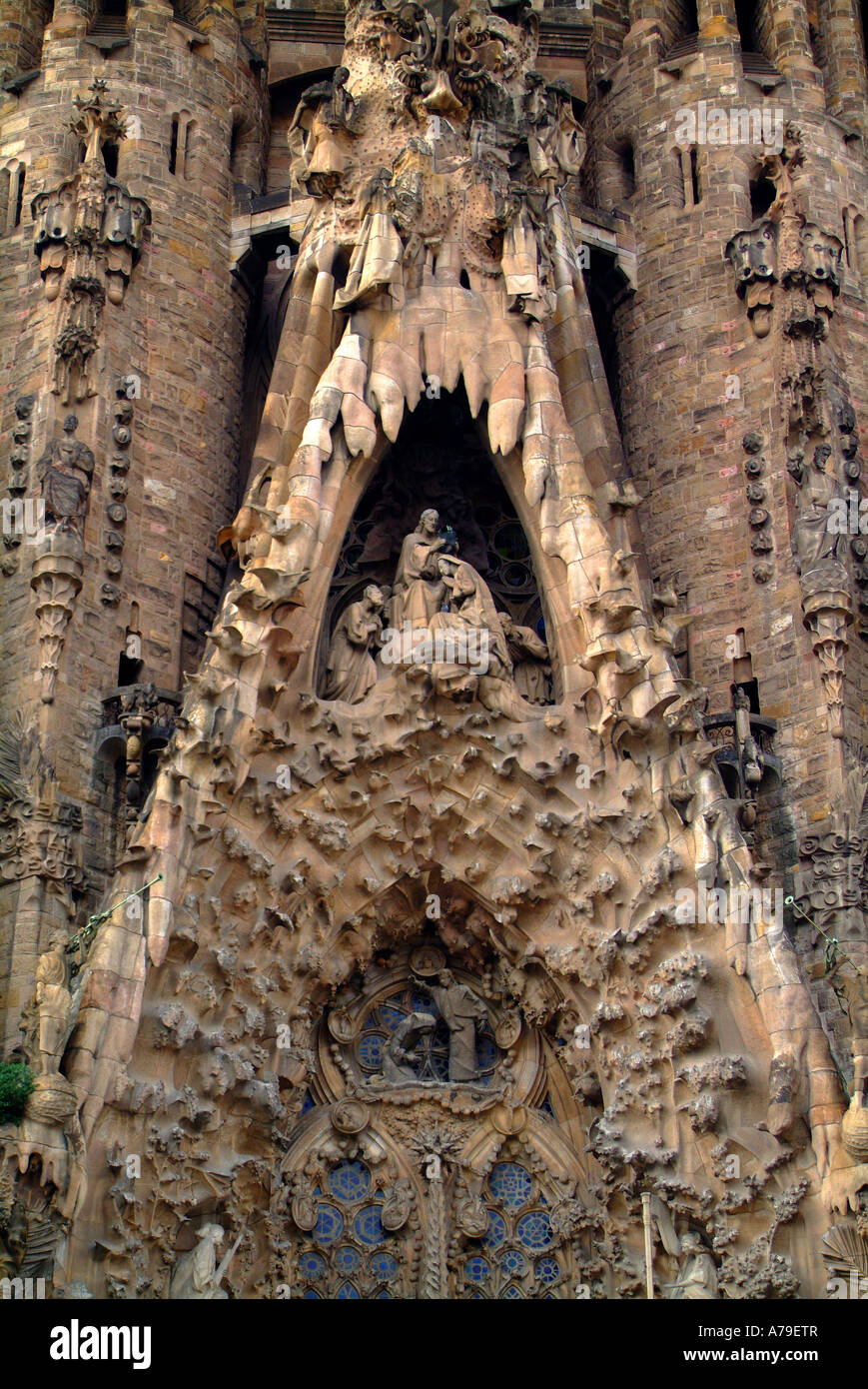 The church, La Sagrada Familia, by Gaudi, Barcelona, Spain Stock Photo ...