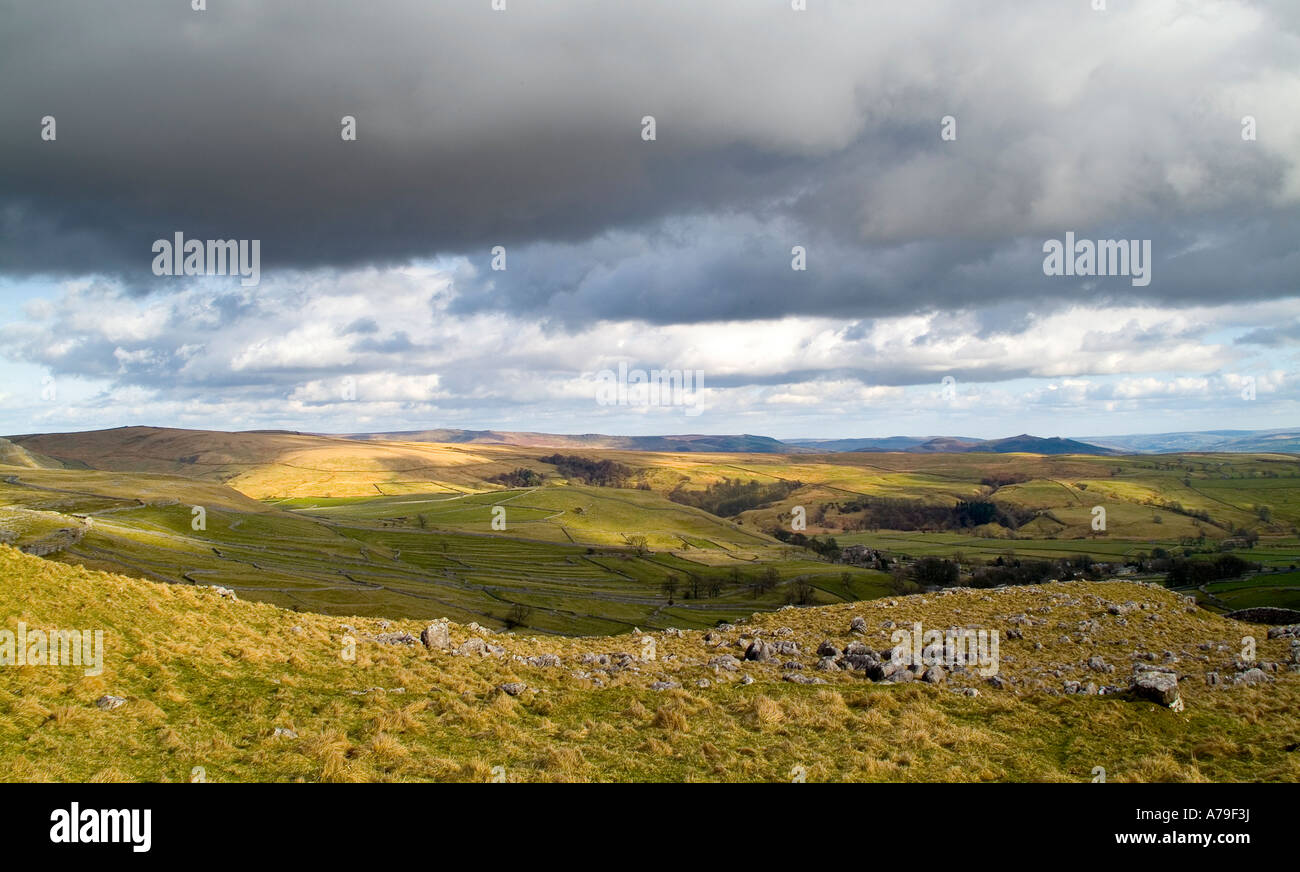 Moorland close to Malham Cove, North Yorkshire, England, United Kingdom ...