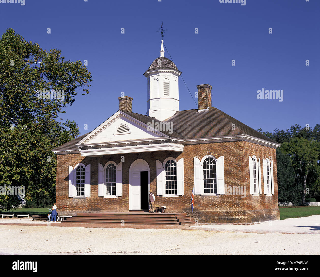 Courthouse Colonial Williamsburg Virginia USA Stock Photo - Alamy