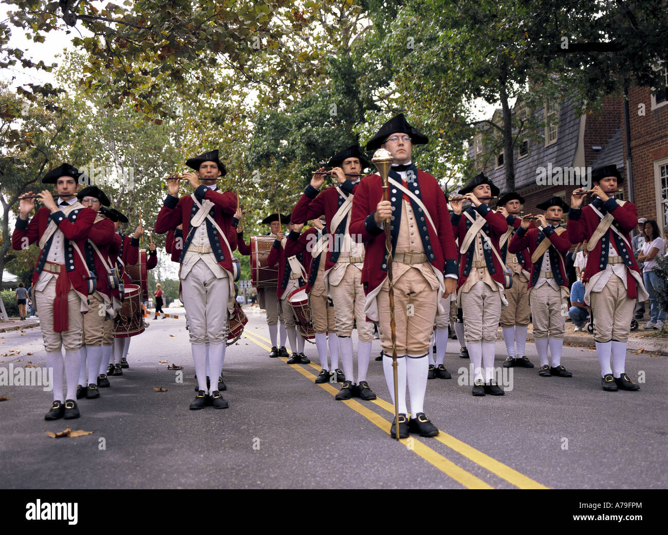 Fife and drums parade Colonial Williamsburg Virginia USA Stock Photo ...
