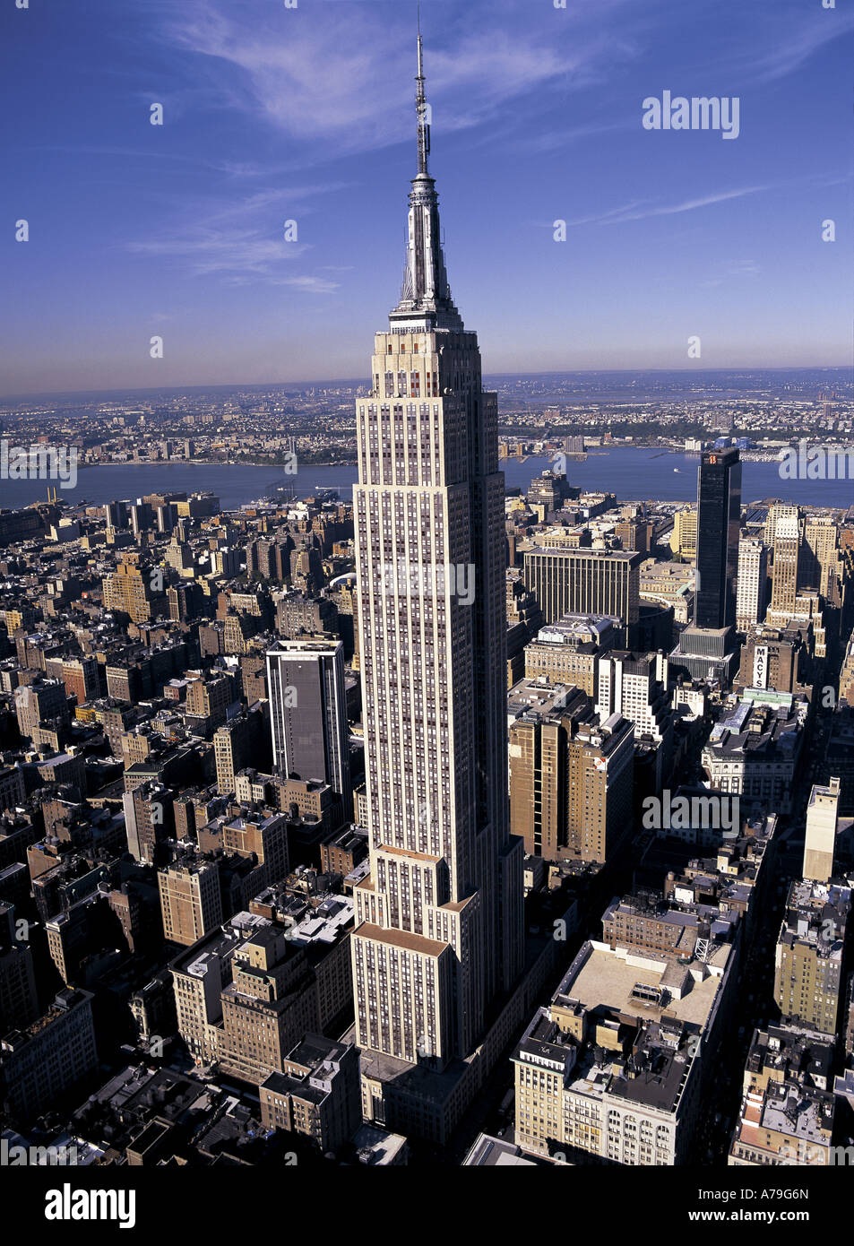 Aerial view of Empire State Building New York USA Stock Photo - Alamy