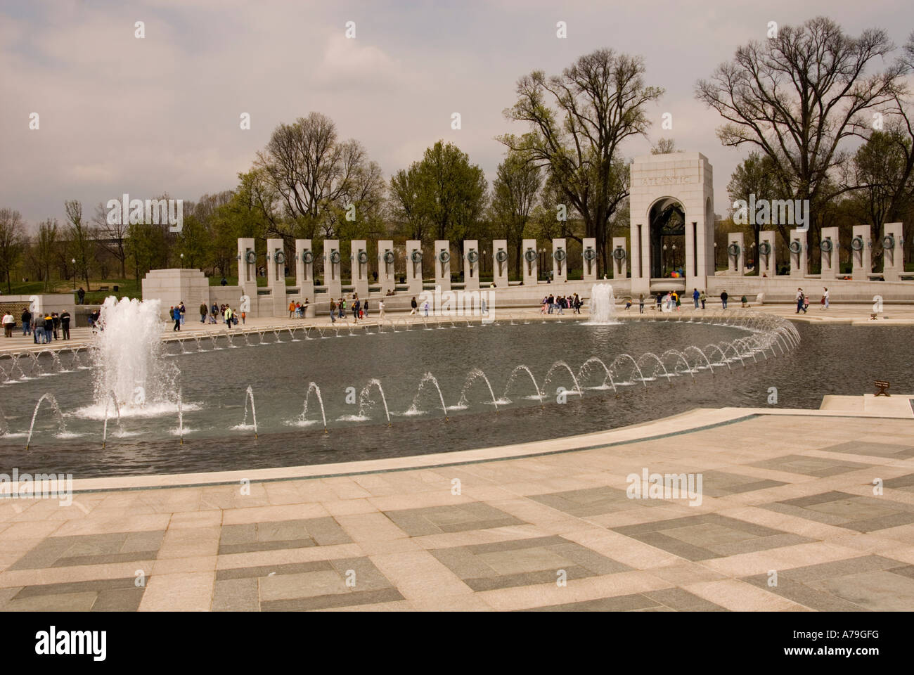 Washington DC The National World War II Memorial showing Pacific and ...