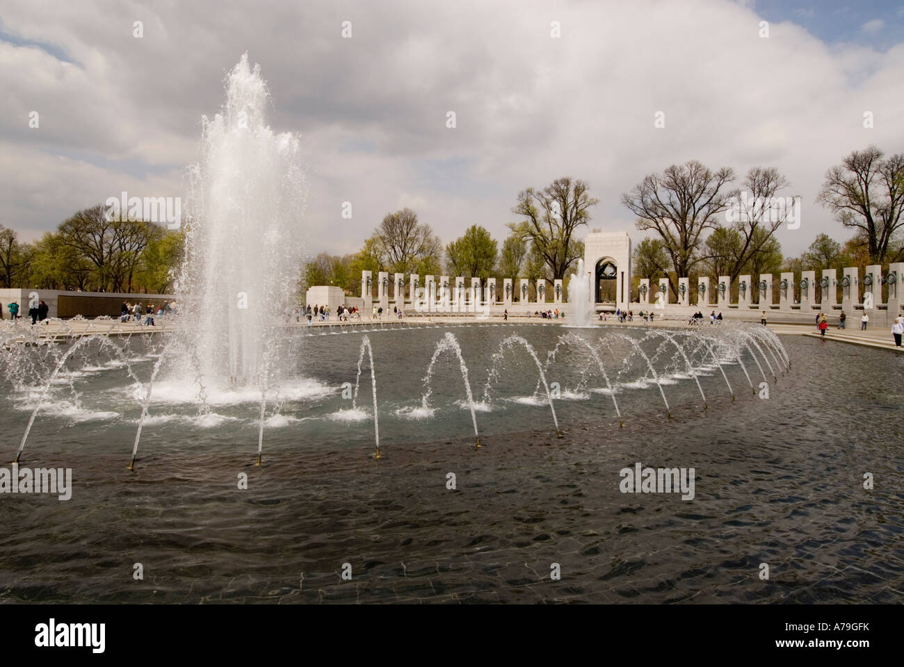 Washington DC The National World War II Memorial showing Pacific and ...