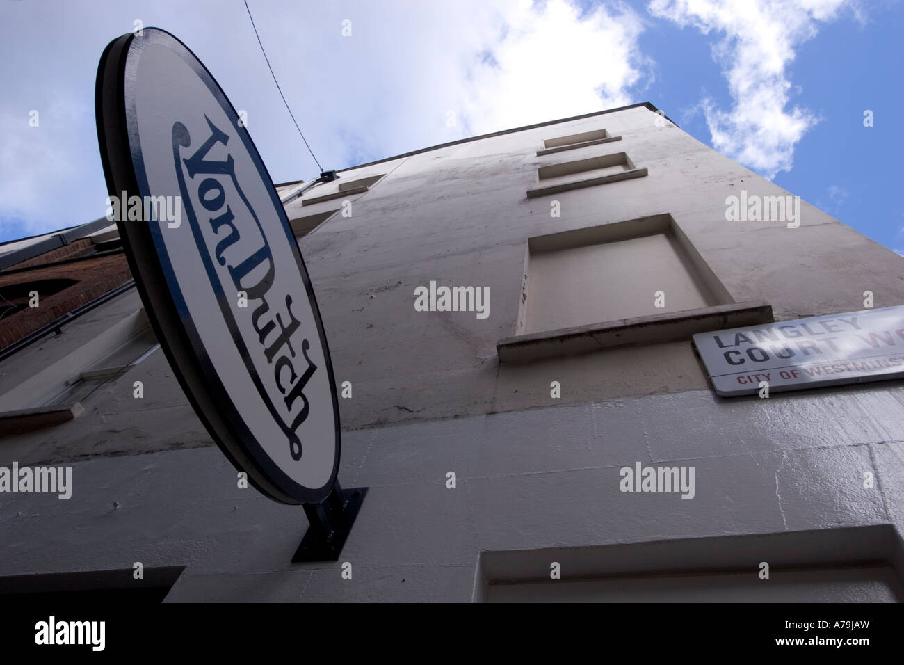 Von Dutch sign outside high street shop in Covent garden area of ...