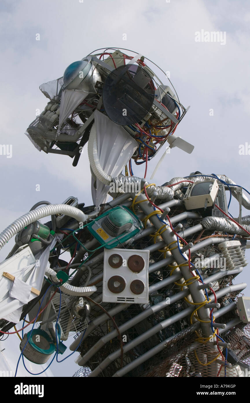 A sculpture made out of WEE, waste electrical etc. appliances at the ...
