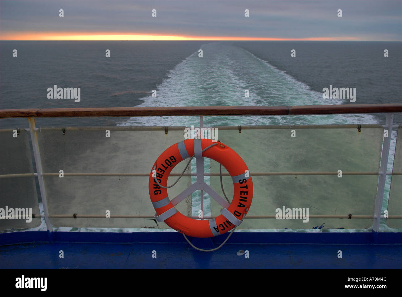View from the back of a cruise ship Stock Photo - Alamy