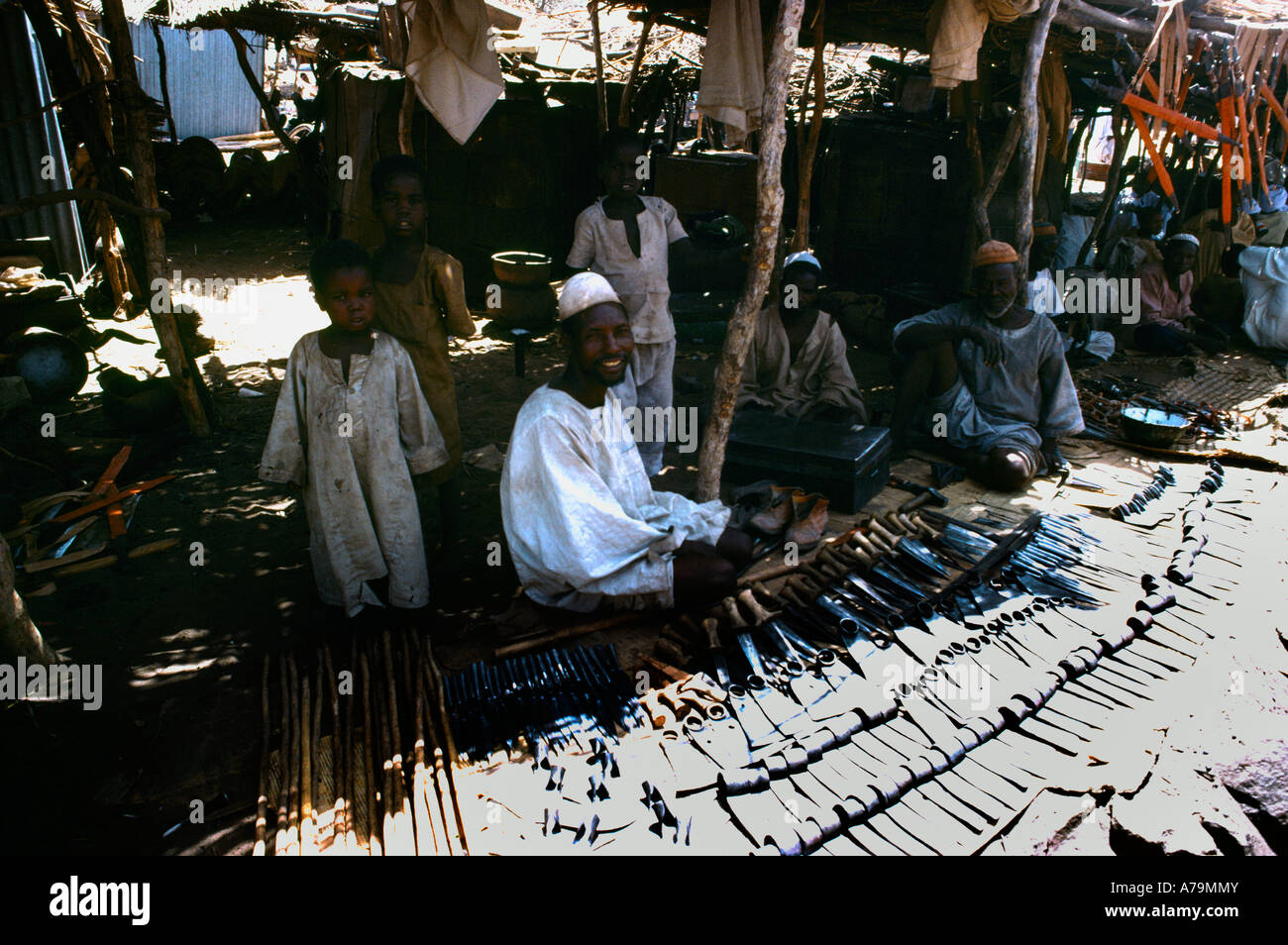 El Geneina Sudan Tools Made By Chadian Blacksmith Refugee Stock Photo ...