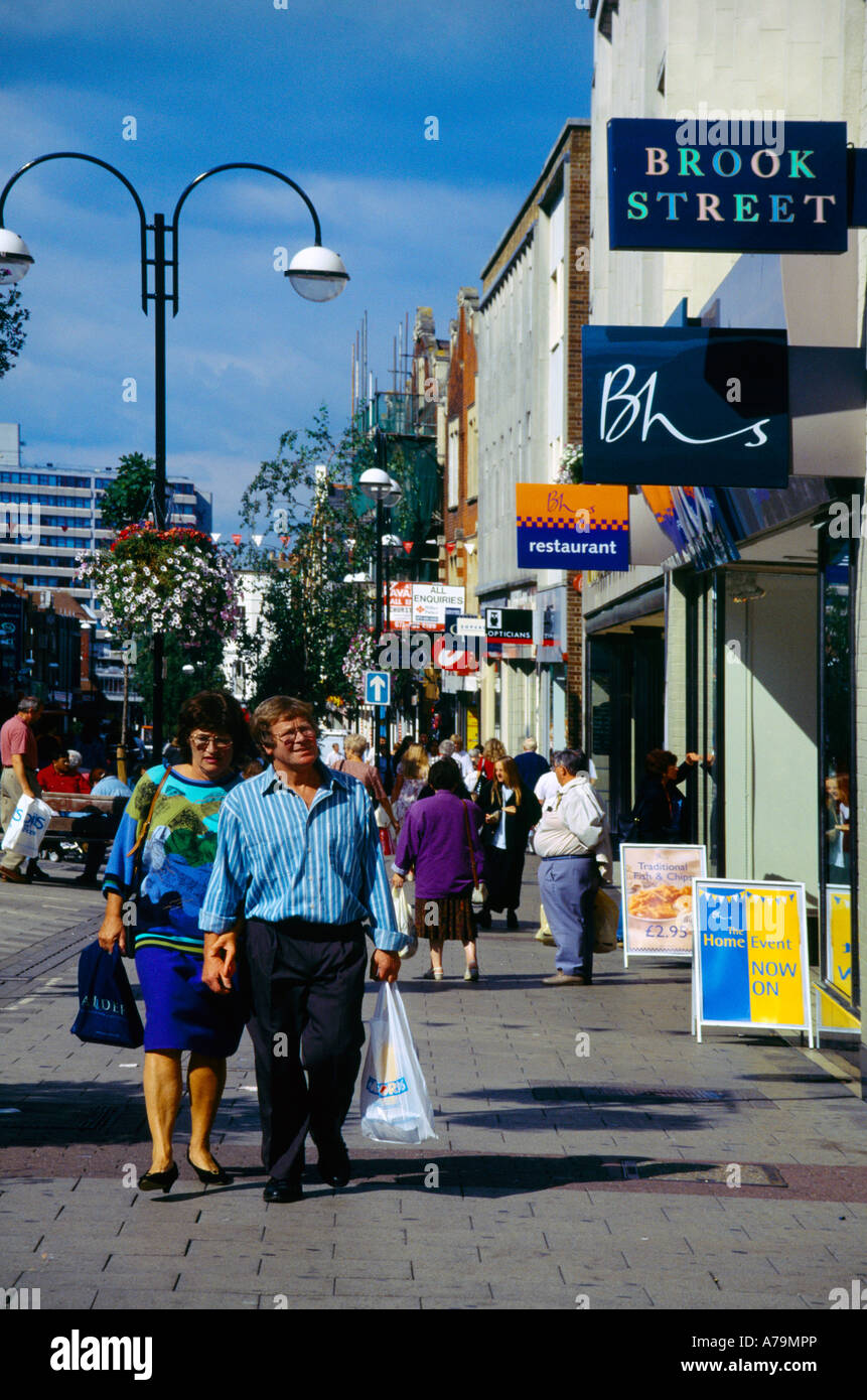Sutton Surrey High Street Shopping Stock Photo - Alamy