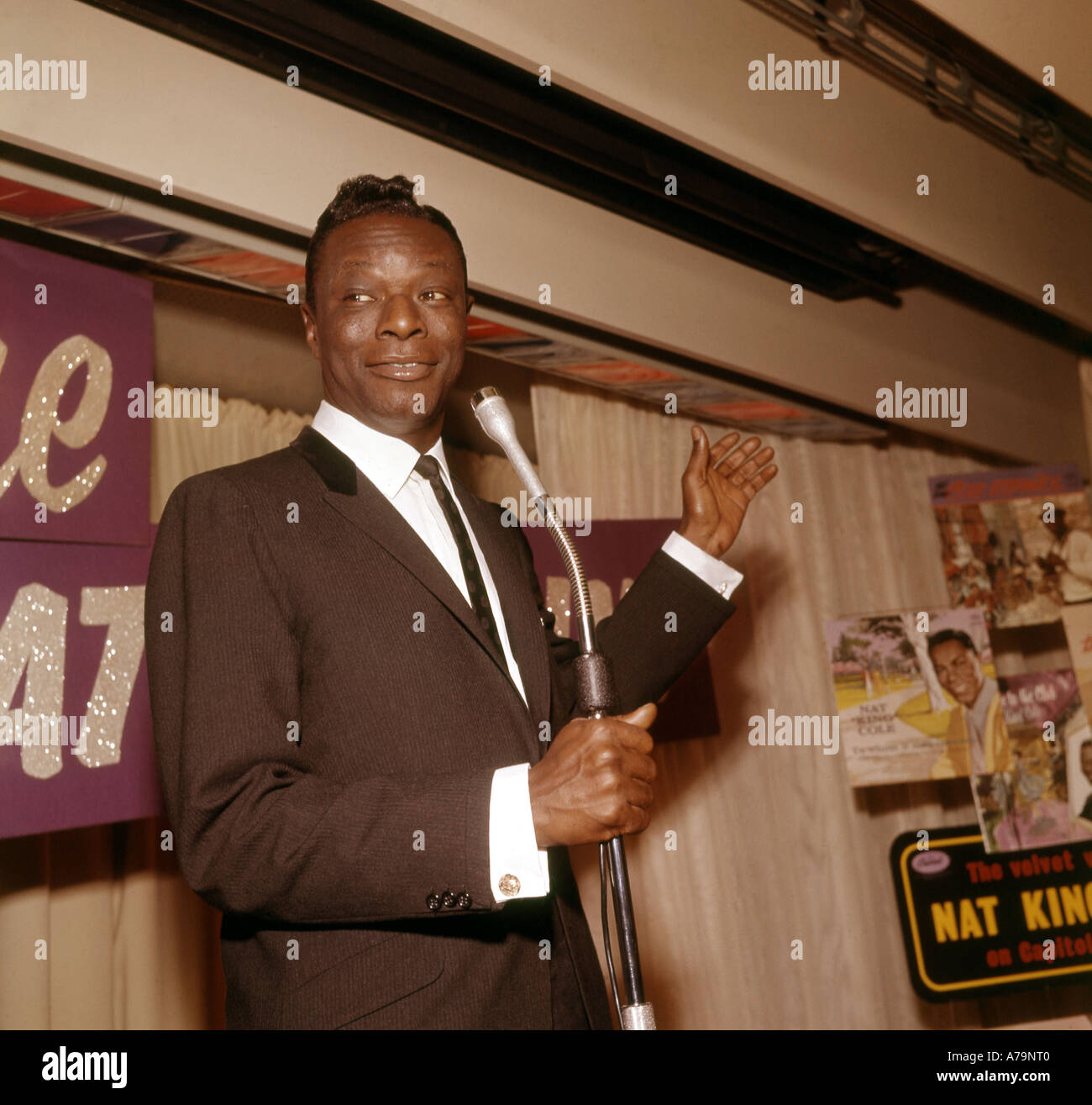 NAT KING COLE (1919-1965) American singer in 1964. Photo Tony Gale ...