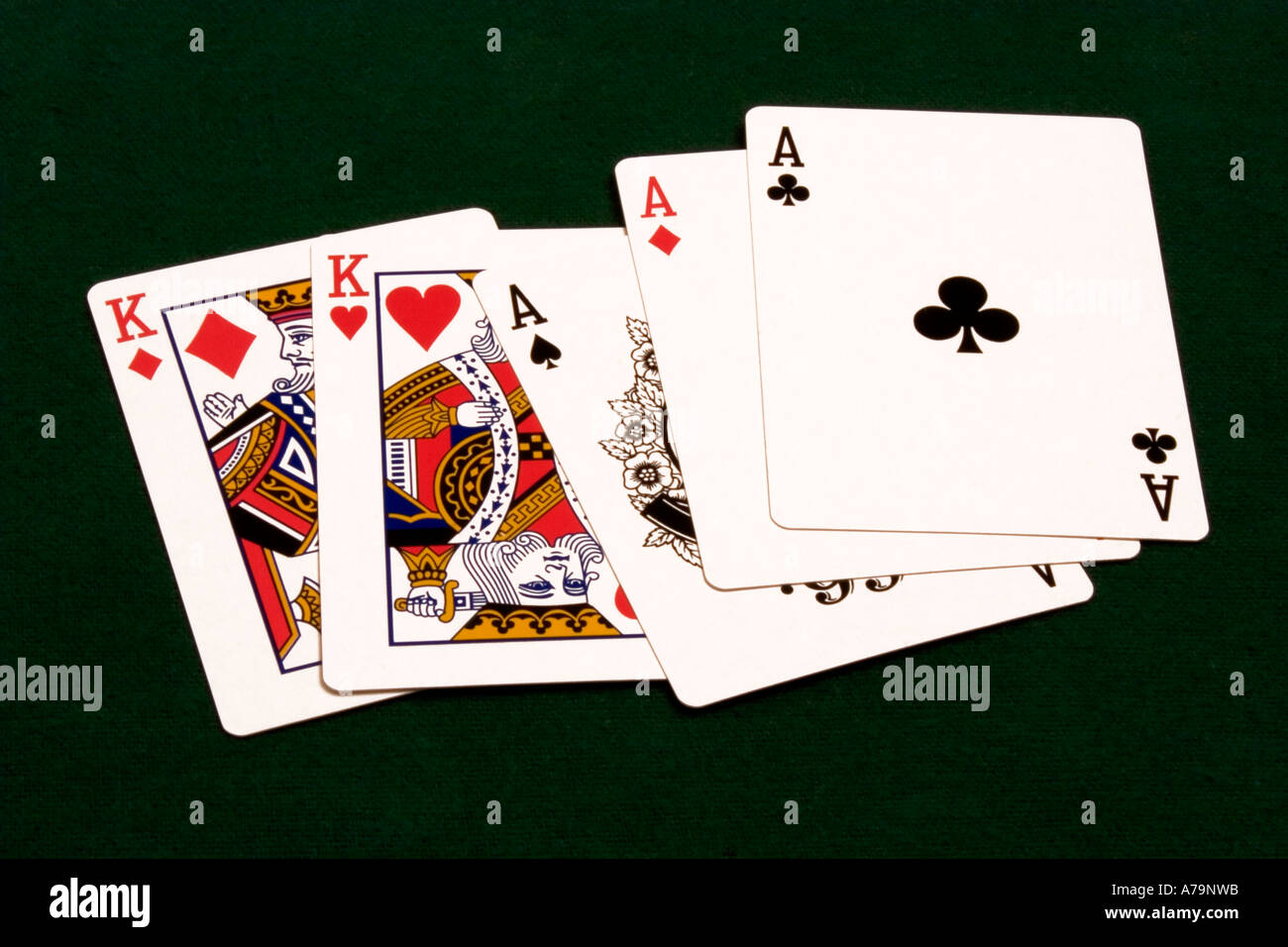 Playing cards full house kings hi-res stock photography and images - Alamy