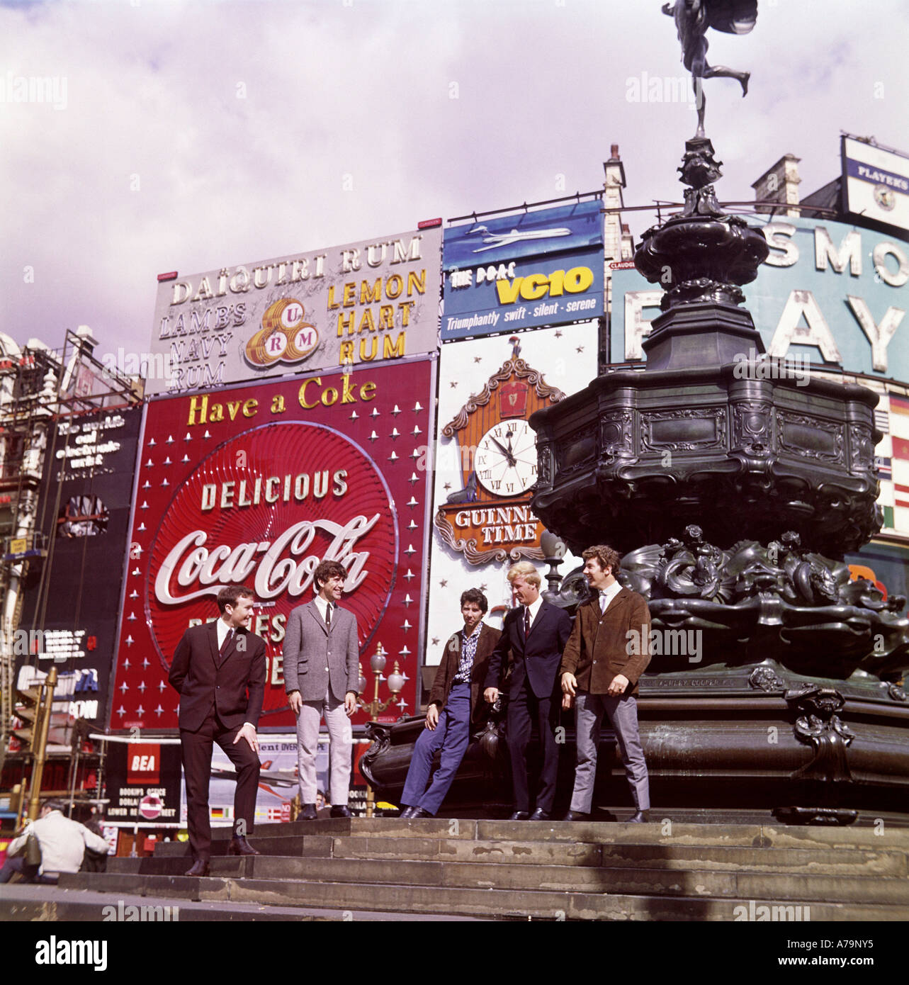 BRIAN POOLE AND THE TREMELOES UK pop group in Piccadilly Circus about ...