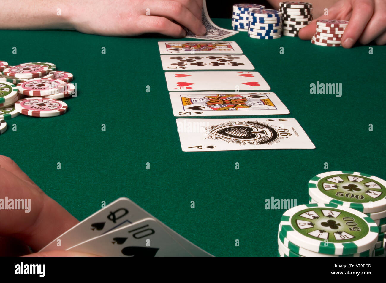 Hand playing cards table hi-res stock photography and images - Alamy