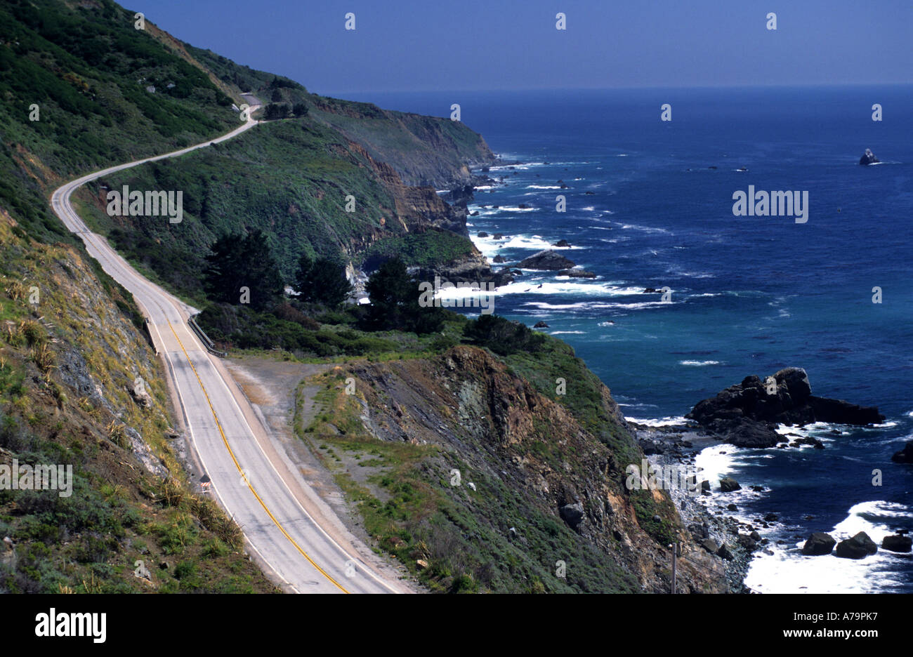 Big Sur California Coast road sea United States Stock Photo - Alamy