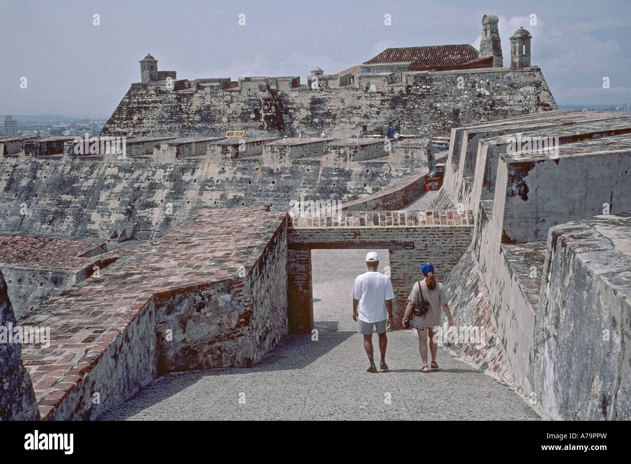 View of the colonial fort Castillo de San Felipe de Barajas in ...