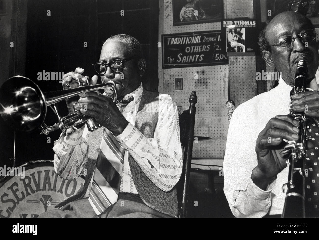 KID THOMAS US jazz trumpeter Stock Photo - Alamy