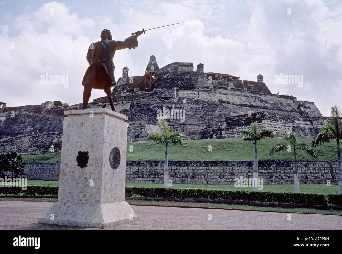 Statue or Don Blas de Lezo Stock Photo - Alamy
