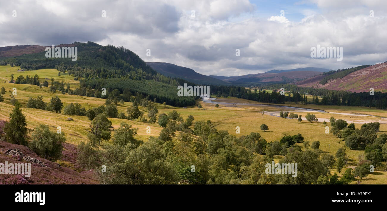 View towards Mar Lodge from Viewpoint looking towards the River Dee ...