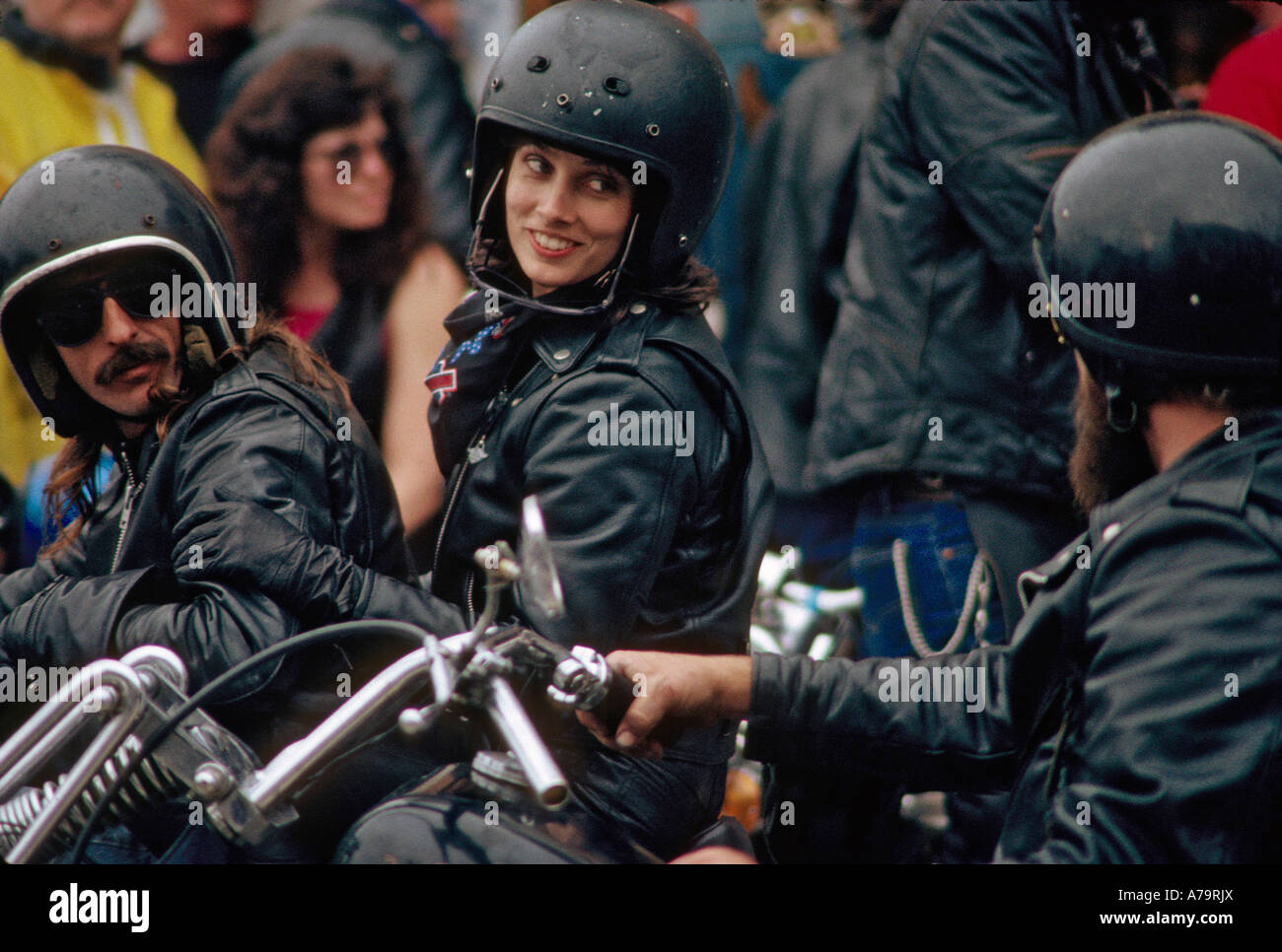 Bikers during Bike Week in Daytona Beach Florida USA Stock Photo - Alamy