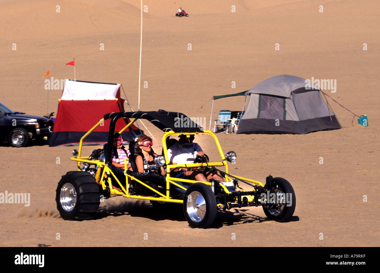 California Imperial Sand Dunes car cart race racing play playing Stock ...