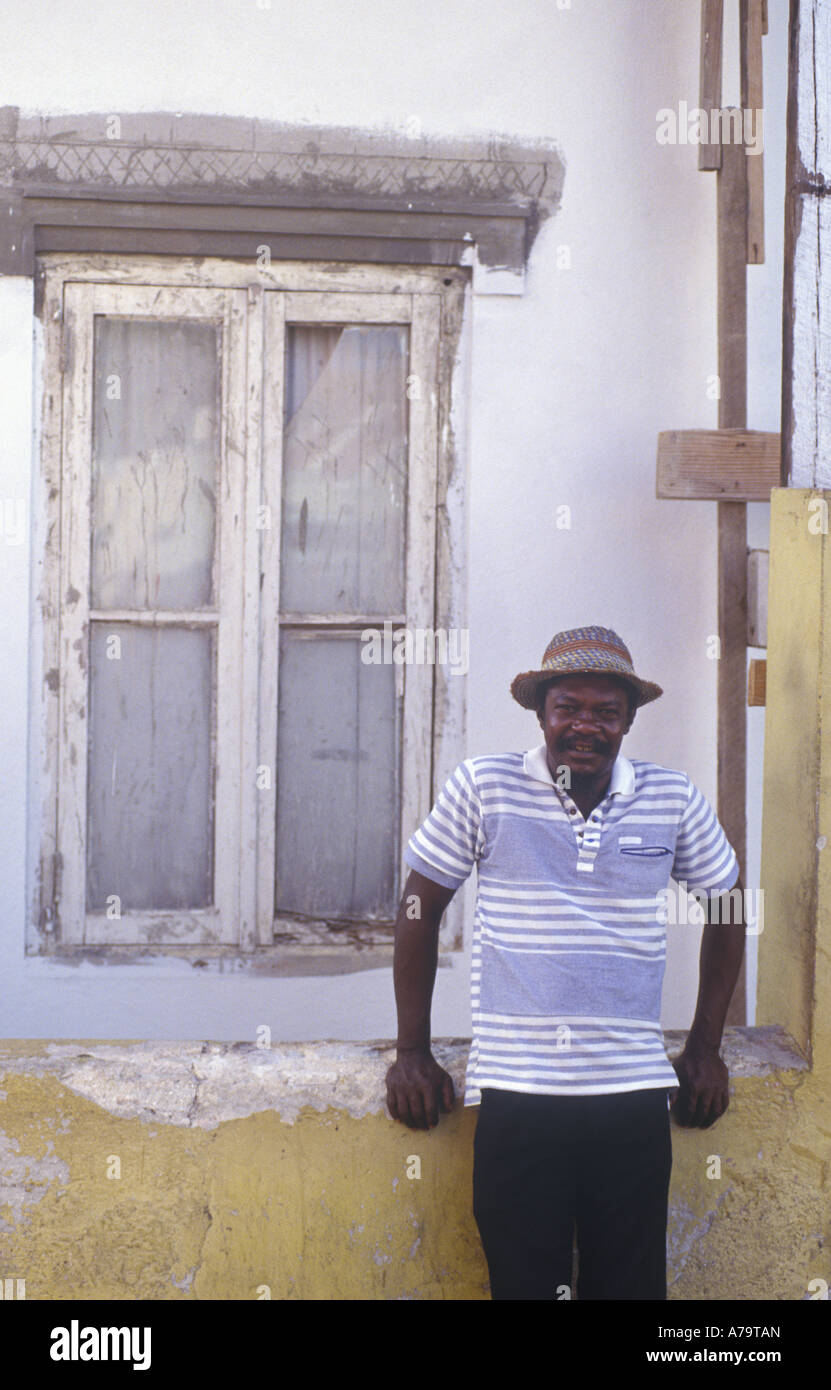 Man in front of Window Otrabanda Curacao Netherland Antilles Not Model ...