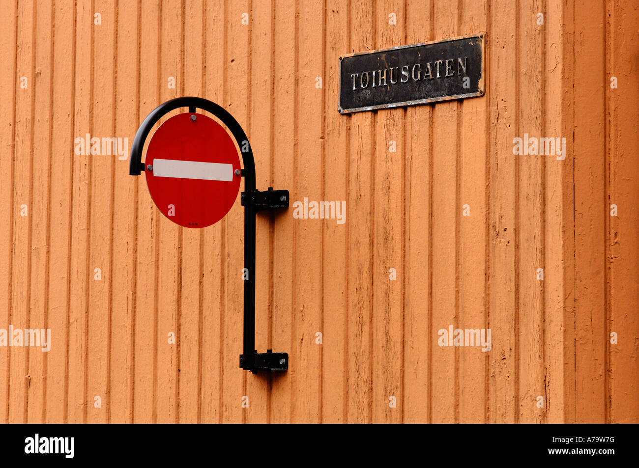 Street details in Fredrikstrad Gamlebyen or Old Town south of Oslo with ...