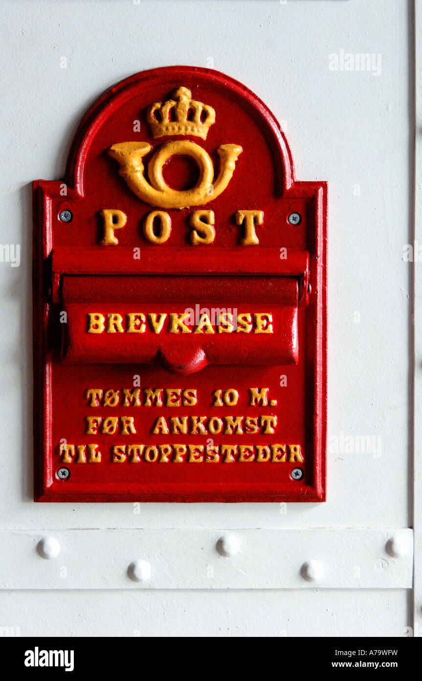 Post box or mail box in Norway on a ship Stock Photo - Alamy