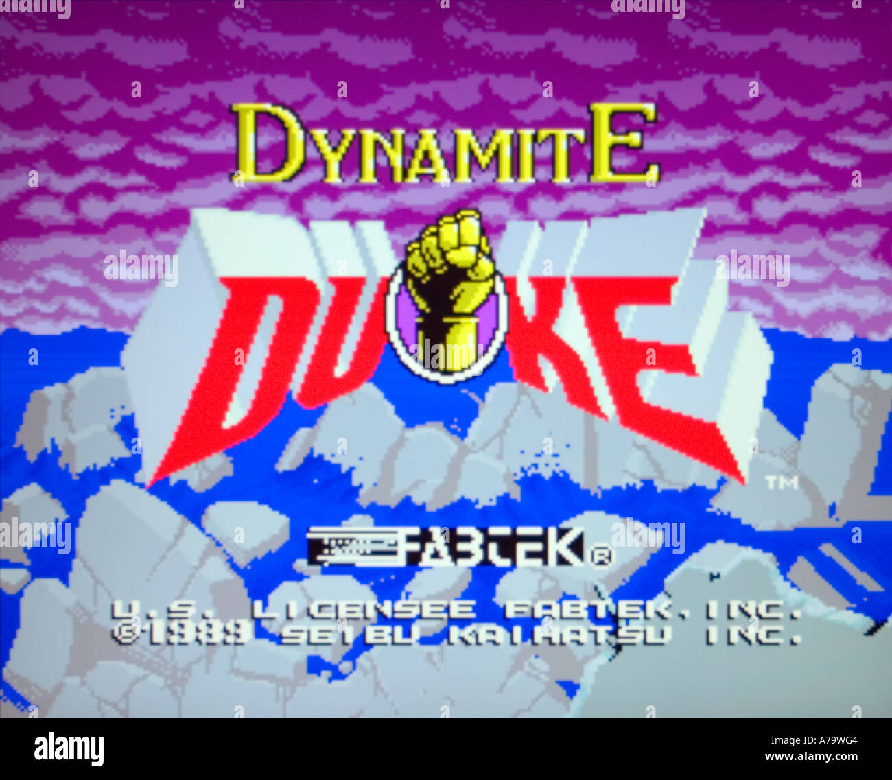 Dynamite Duke Fabtek Seibu Kaihatsu 1989 vintage arcade videogame ...
