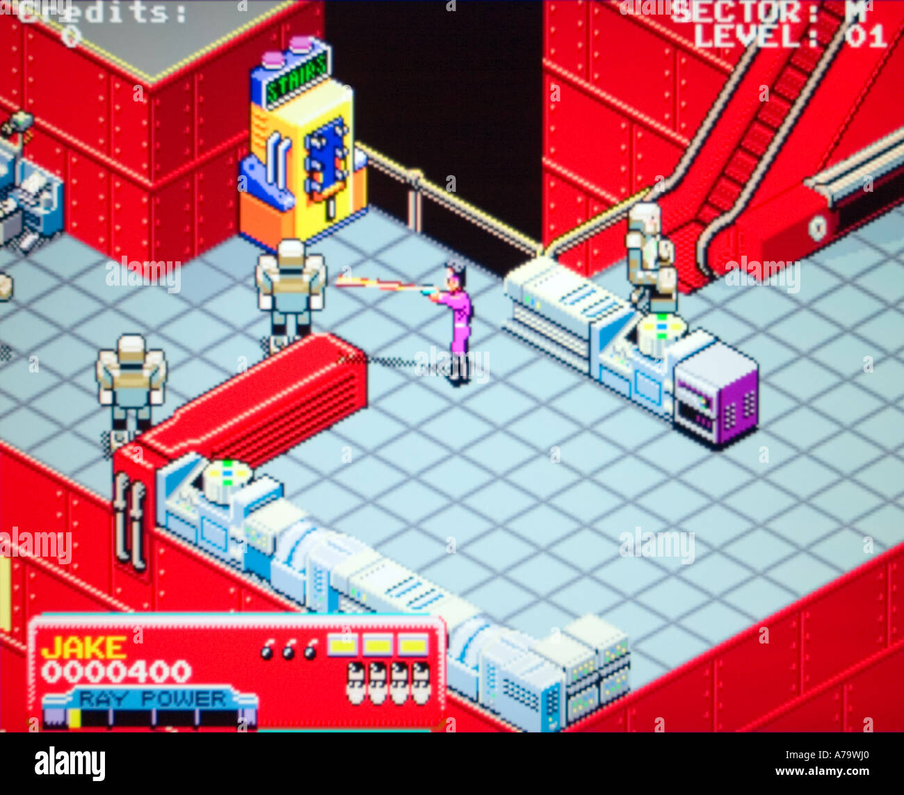 Escape from the Planet of the Robot Monsters Atari Games 1989 vintage arcade videogame ...