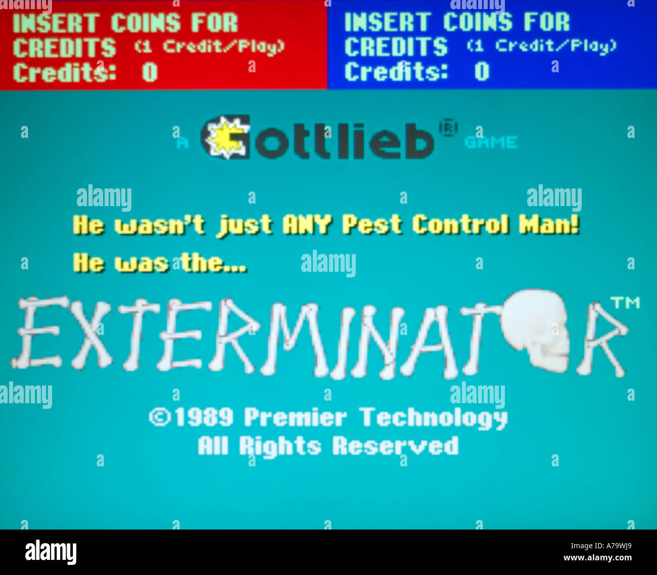 Exterminator Gottlieb Premier Technology 1989 vintage arcade videogame ...