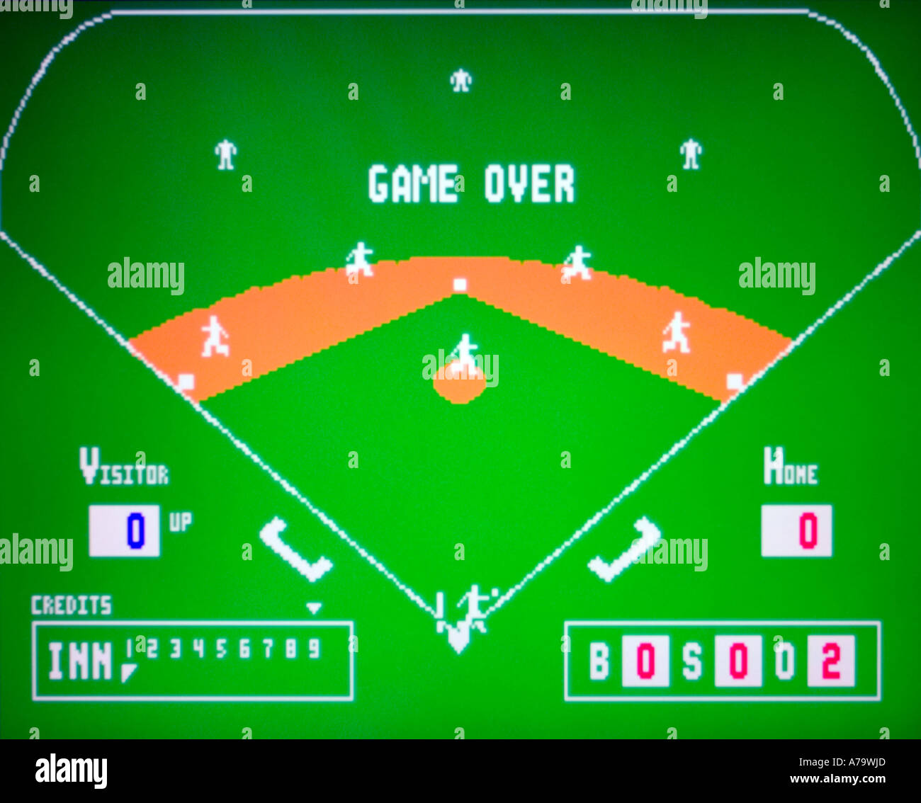 Extra Bases Midway 1980 vintage arcade videogame screenshot - EDITORIAL USE ONLY Stock Photo - Alamy