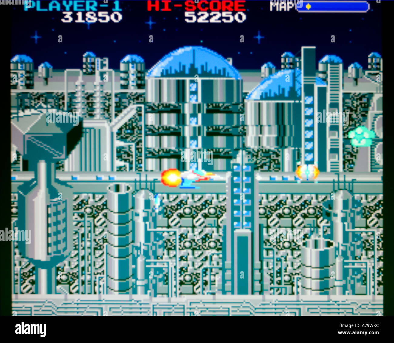 Exzisus Taito 1987 vintage arcade videogame screenshot - EDITORIAL USE ...