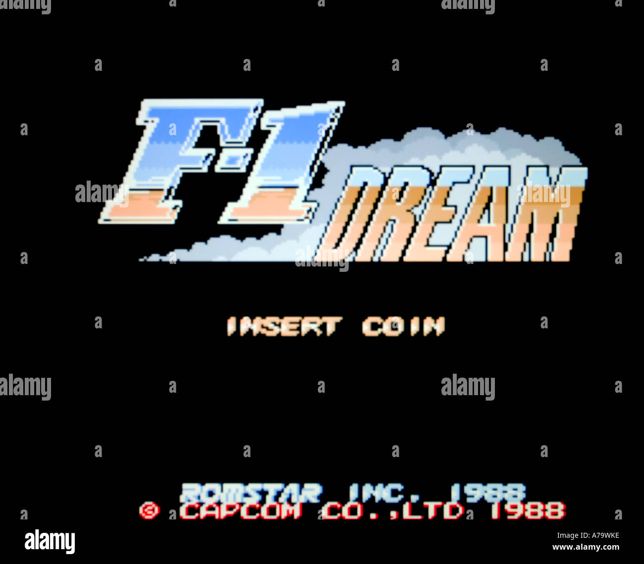 F1 Dream Romstar Capcom 1988 vintage arcade videogame screenshot ...