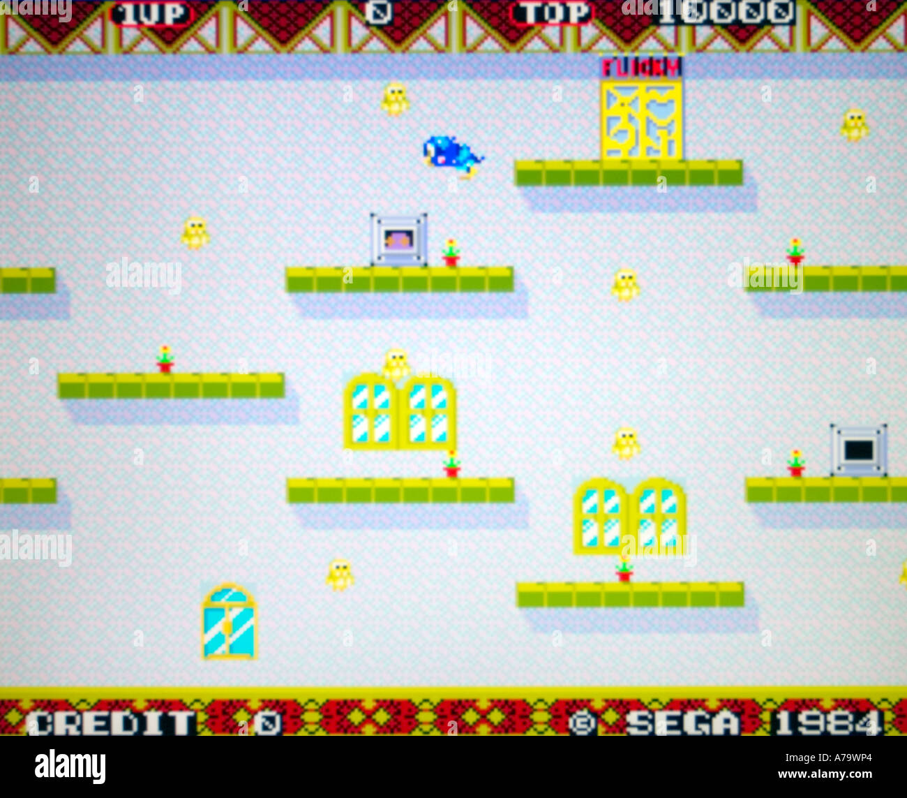 Flicky Sega 1984 vintage arcade videogame screenshot - EDITORIAL USE ...