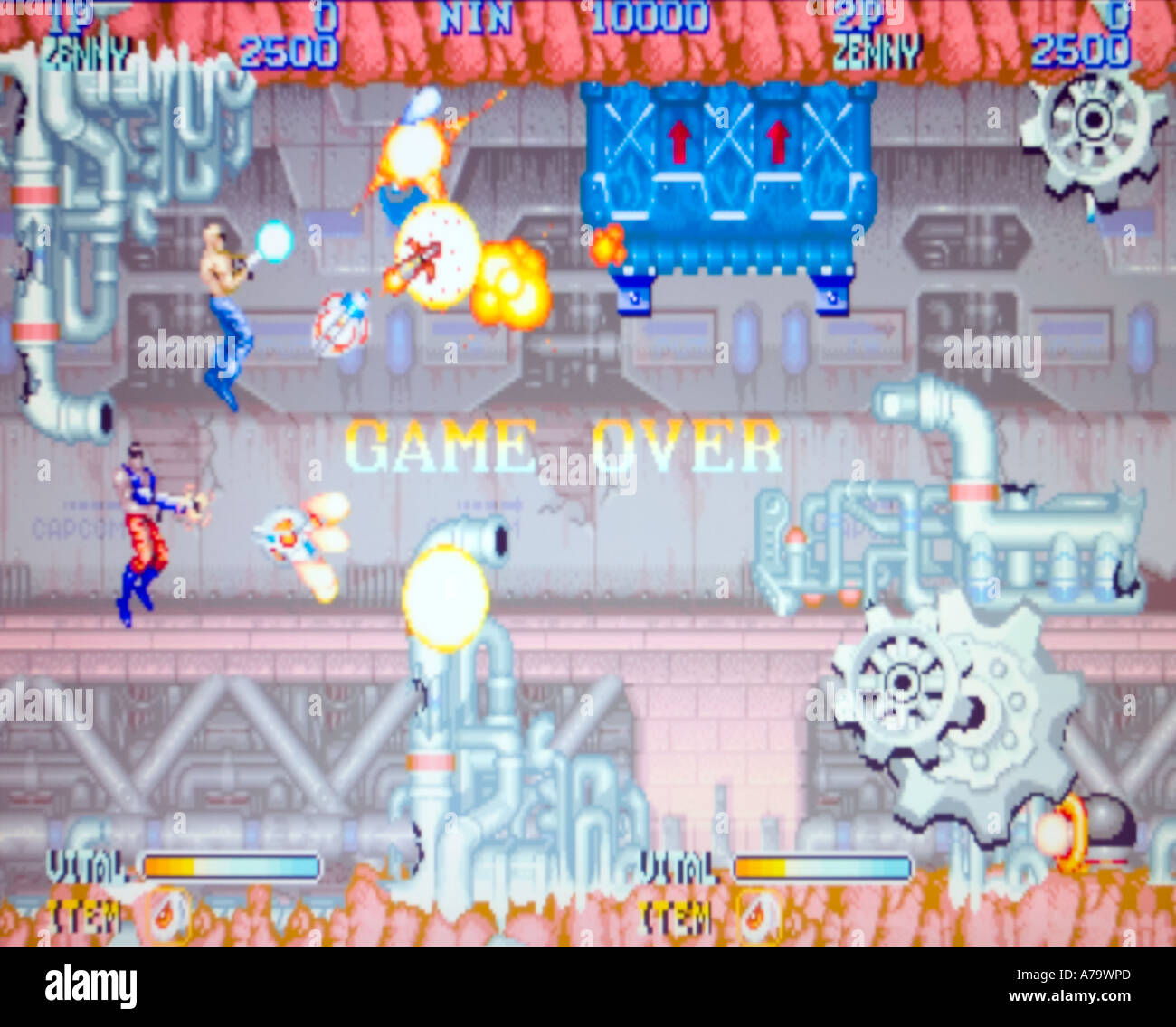 Forgotten Worlds Capcom 1988 vintage arcade videogame screenshot ...