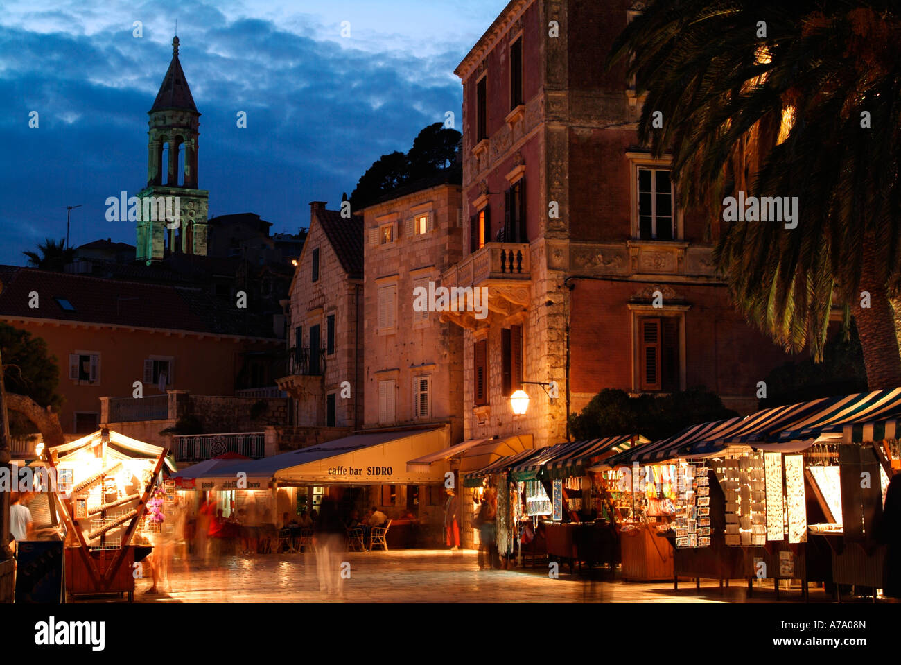 Main street in Hvar town on Dalmatian Coast of Croatia Stock Photo - Alamy