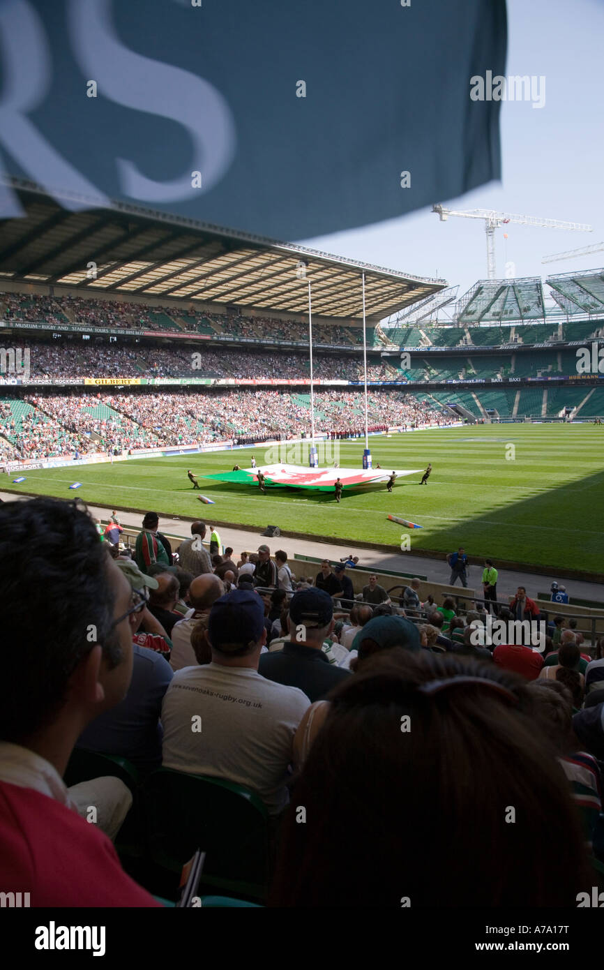 Opening ceremony at Twickenham RFU Stadium EDF Energy Cup Final Ospreys ...